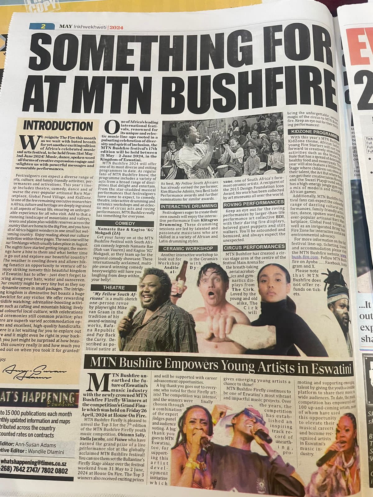 Bushfire Festival hosts My Fellow South Africans — Mike Van Graan